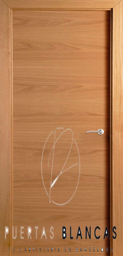Puerta lisa veta horizontal en roble - Puertas Blancas